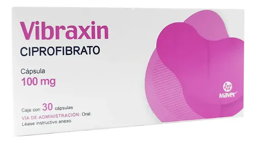 Ciprofibrato Vibraxin 100mg Caja Con 30 Cápsulas | MercadoLibre