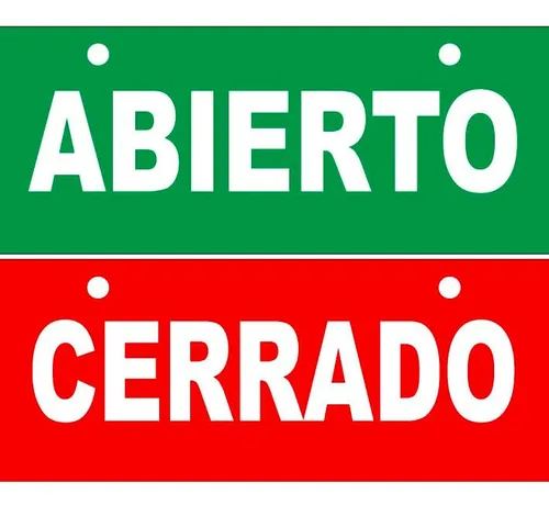 Letrero De Abierto Y Cerrado Reversible Señalización en venta en Pto ... Letrero De Abierto Y Cerrado Reversible Señalización en venta en Pto ...