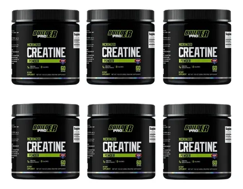 6x Creatina Micronizada Monohidratada 300g Pro Builder Frete Grátis