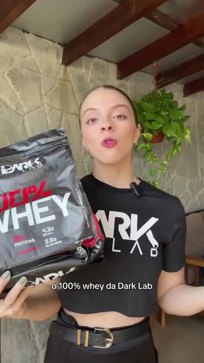Whey Protein Concentrado 100% 900g Refil Dark Lab Sabor Morango | Frete ...