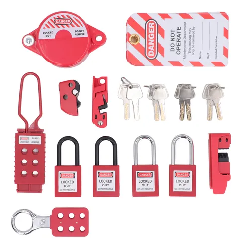 Lockout Tag Kit, 4 Candados Tipo Loto (2 Llaves Por Candado) | Cuotas ...