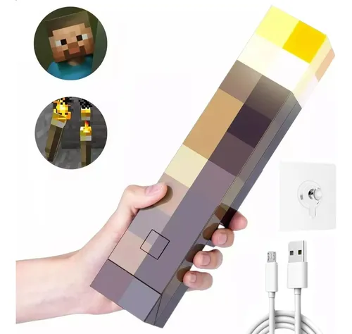 Linterna Led De Luz Nocturna De 4 Colores Con Minecraft | Meses sin interés