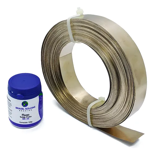 Kit Solda Prata Lâmina 20% (30cm)+01 Fluxo Para Prata 100grs | MercadoLivre
