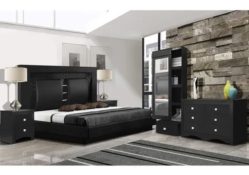 Recámara Matrimonial Completa Con Base. Moderna Y Elegante Cualquier ...