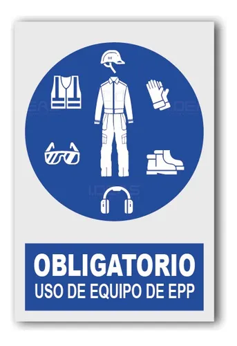 Señal Obligatorio Uso De Equipo De Protección Letrero