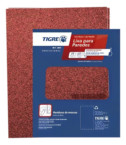 Lixa Massa Madeira 60 80 100 120 150 180 220 Tigre 100 Unid ...