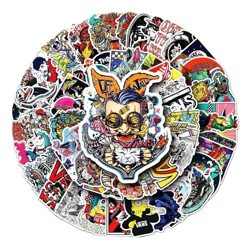 Vans Set De 50 Stickers Calcomanias Pegatinas Cuotas Sin Interés