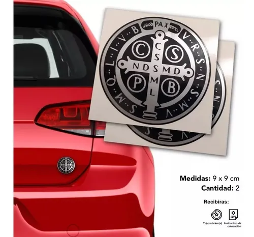 Calcomanía Sticker Vinil Cruz De San Benito Sticker Medalla En Venta En Apodaca Nuevo León Por