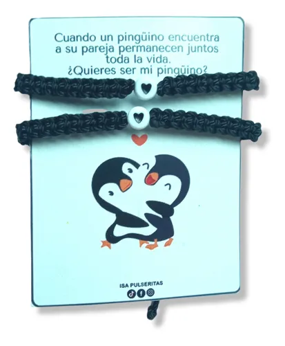 Dúo Pulseras Para Compartir Pinguinos Parejas Novios Amor Dúo Pulseras Para Compartir Pinguinos Parejas Novios Amor