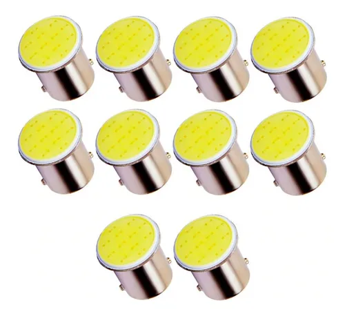 Kit 10 Lampada Led Chip Cob Ba15s 1 Polo 12v Kit 10 Lampada Led Chip Cob Ba15s 1 Polo 12v