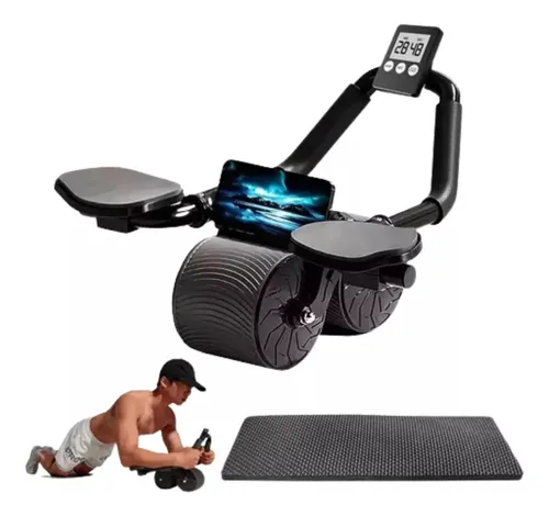 Aparelho Aeróbico De Abdominais Bbg Rebound Roller Wheel Preto
