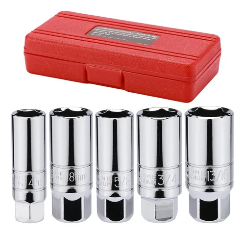 Kit De Dados Para Bujias 14 Mm 18 Mm 5/8 3/4 13/16 5 Piezas | MercadoLibre