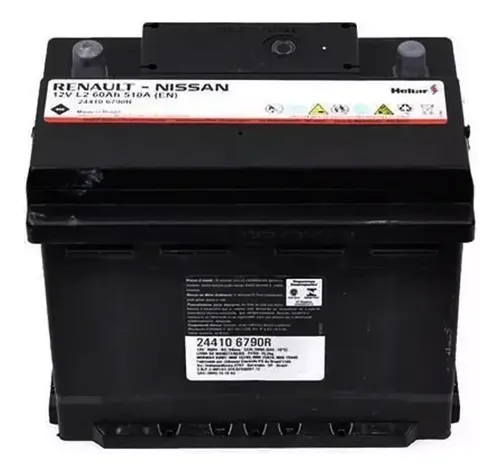 Bateria L2 12v 60ah 510a Renault 244106790r | MercadoLibre