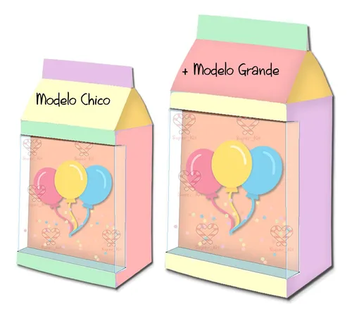Kit Imprimible Molde Cajita Milkbox Shaker Visor Editable Kit Imprimible Molde Cajita Milkbox Shaker Visor Editable