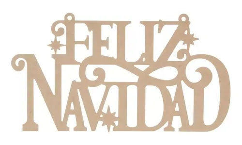 Letrero Feliz Navidad Mdf Decorar Navidad Mylin 16x30cm 1pz | Meses sin interés