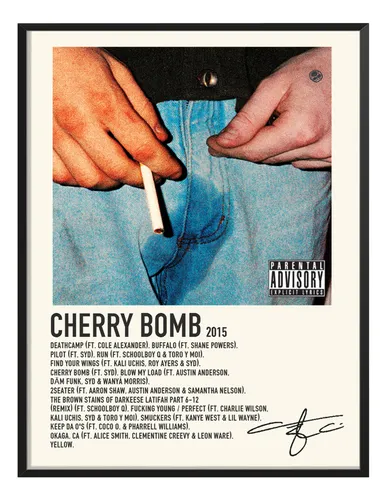 Poster Tyler The Creator Album Tracklist Cherry Bomb 80x40 | Meses sin ...