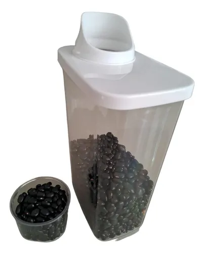2 Potes Dispenser Guarda Alimento Cereal Grãos Medidor 1,3l | MercadoLivre 2 Potes Dispenser Guarda Alimento Cereal Grãos Medidor 1,3l | MercadoLivre