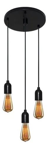 Lámpara tipo candelabro retro Md-4162 3 con soporte negro (sin lámpara ... Lámpara tipo candelabro retro Md-4162 3 con soporte negro (sin lámpara ...
