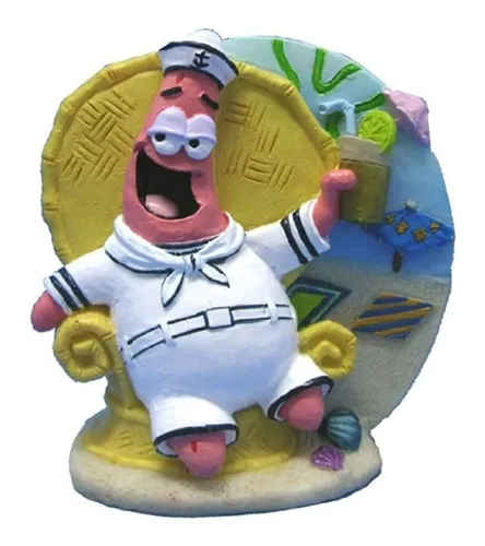 Penn Plax Bob Esponja Patrick En Tiki Sillon Acuario Cifra Meses Sin Intereses