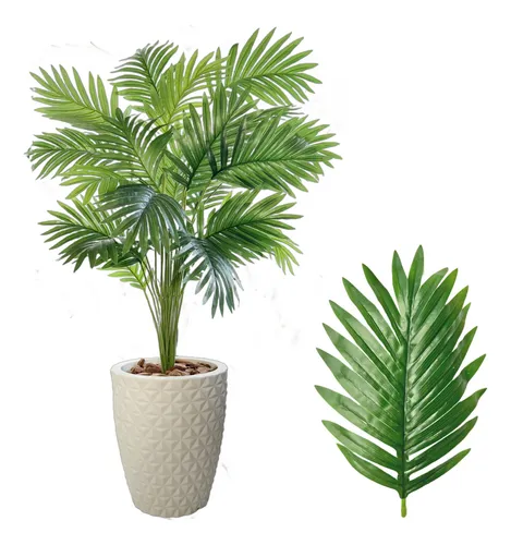 Planta Artificial Palmeira Com Vaso Polietileno Completo | Frete grátis
