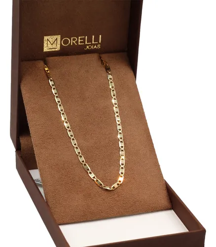 Corrente Ouro 18k Masculina Piastrine 70cm Diamantada Joia ... Corrente Ouro 18k Masculina Piastrine 70cm Diamantada Joia ...