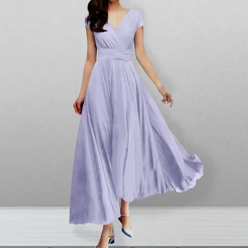 Lyq Vestido Vintage Para Mujer, Color Verano, Manga Corta | MercadoLibre