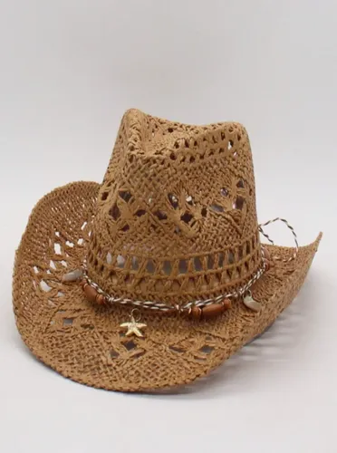 Sombrero Vaquero De Paja Moda Para Mujer Ideal Playa | MercadoLibre