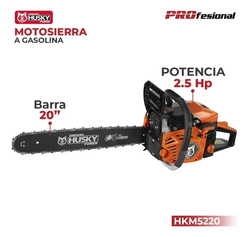 Motosierra Gasolina Swedish Husky Power Espada 20p 52cc 2.5hp HKM5220 ...
