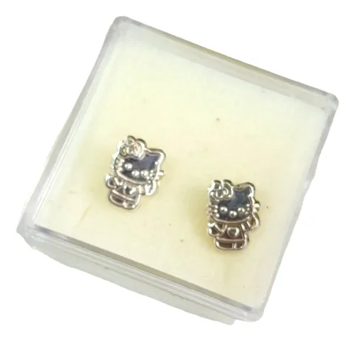 Aretes De Gatita Kitty De Plata 925 Broquel Y Estuche A1 | Meses sin ... Aretes De Gatita Kitty De Plata 925 Broquel Y Estuche A1 | Meses sin ...