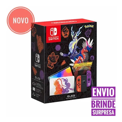 Nintendo Switch Oled Edição Pokémon Scarlet And Violet Novo Escorrega
