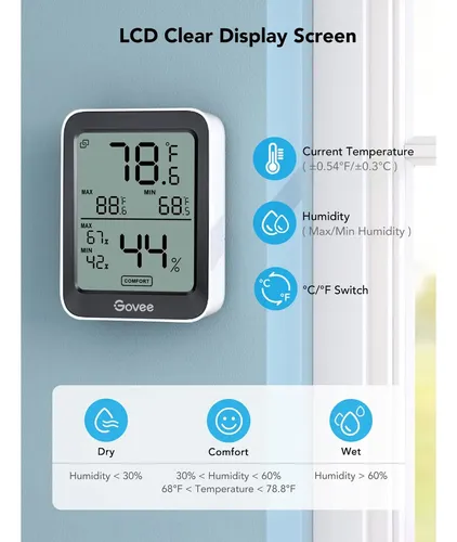 Termohigrametro Govee H5075 3 Unidades Bluetooth Lcd | Cuotas sin interés