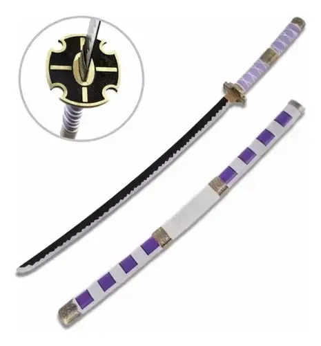 Katana Luffy Nidai Kitetsu Lâmina Em Bambu One Piece Cosplay ...