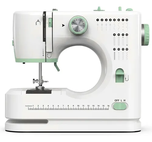 Maquina De Coser Portatil Electrica 16 Puntadas Pedal Luz Color Blanco ...