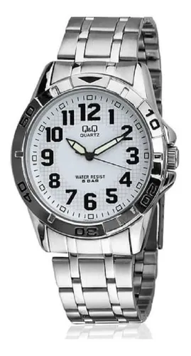 Reloj Q&q Q576j204y Plateado Hombre | Cuotas sin interés