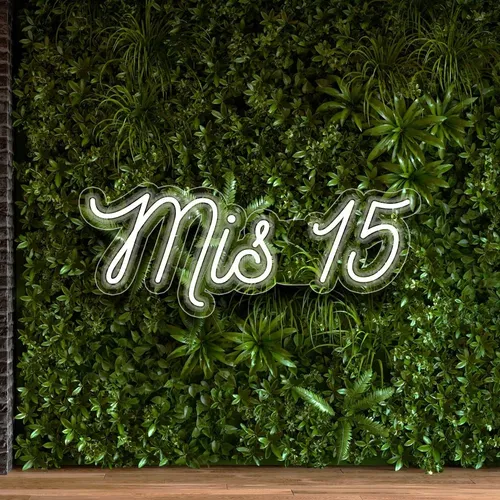 Letrero Neon Mis 15 Gigante De 70x40cms | Envío gratis Letrero Neon Mis 15 Gigante De 70x40cms | Envío gratis