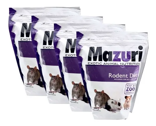 Alimento Mazuri Para Ratones Rodent Diet 4 Piezas 650 G C/u | Envío gratis