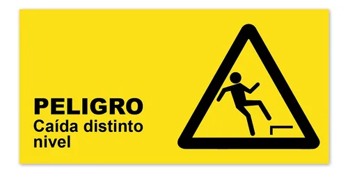 Señalética 34x17cm - Peligro Caida Distinto Nivel | Cuotas sin interés Señalética 34x17cm - Peligro Caida Distinto Nivel | Cuotas sin interés