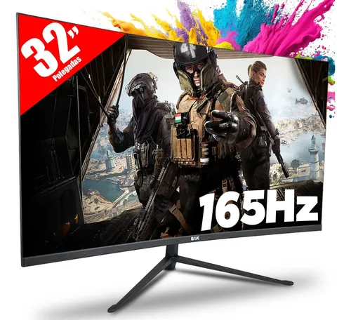 Monitor32 Gamer BK-GX320 Curvo 1ms 1080 Full Hd Led 165hz Ultra Delgado ...