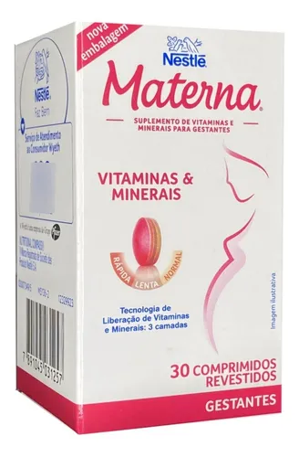 Nestlé Materna Suplemento Para Gestantes 30 Comprimidos Nestlé Materna Suplemento Para Gestantes 30 Comprimidos
