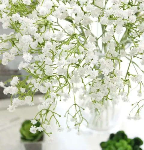 100 Unidades De Flores Artificiais De Gipsófila Para Buquê | MercadoLivre