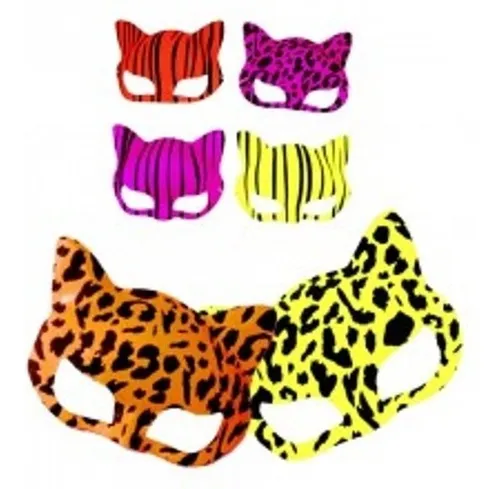 50 Máscaras Antifaces Gatubela Neon Colores Surtidos Meses Sin Intereses