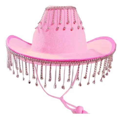 Pk Sombrero Vaquero Para Niñas Con Flecos Shiny Rave Cowgi Meses