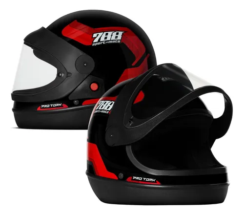 Capacete Integral Protork Sport Moto 788 Vis Cristal Moto Sm | Frete grátis Capacete Integral Protork Sport Moto 788 Vis Cristal Moto Sm | Frete grátis
