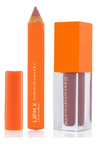 Batom Liquido Lapis Labial Mix Lip Mari Maria Cor Rose Nude
