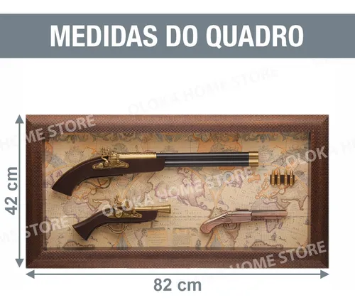 Quadro Retro Armas Antigas Garrucha Pistolão Mapa Decoração à venda em ... Quadro Retro Armas Antigas Garrucha Pistolão Mapa Decoração à venda em ...