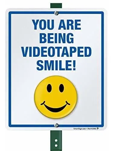 Smartsign Smile Yard S Para Grabar En Vídeo «estás Siendo Gr Meses