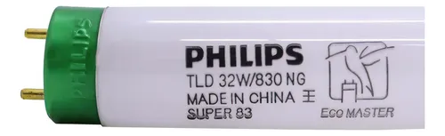 Bombillo fluorescente Philips TLDRS Tubular color blanco cálido 32W 2600lm | MercadoLibre
