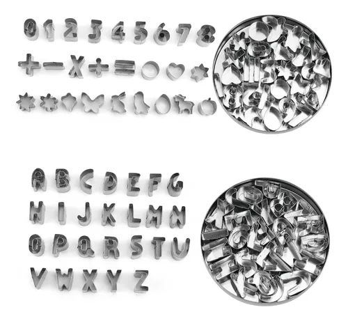 Cortadores De Galletas Con Letras Y Números Para Hornear | Meses sin interés