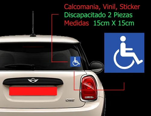 Vinil Sticker Calcomanía Auto Discapacitado Meses Sin Interés