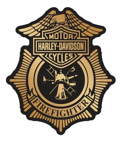 Pegatina Harley Davidson Firefighter Resinated Color Rs45 Color HARLEY ...